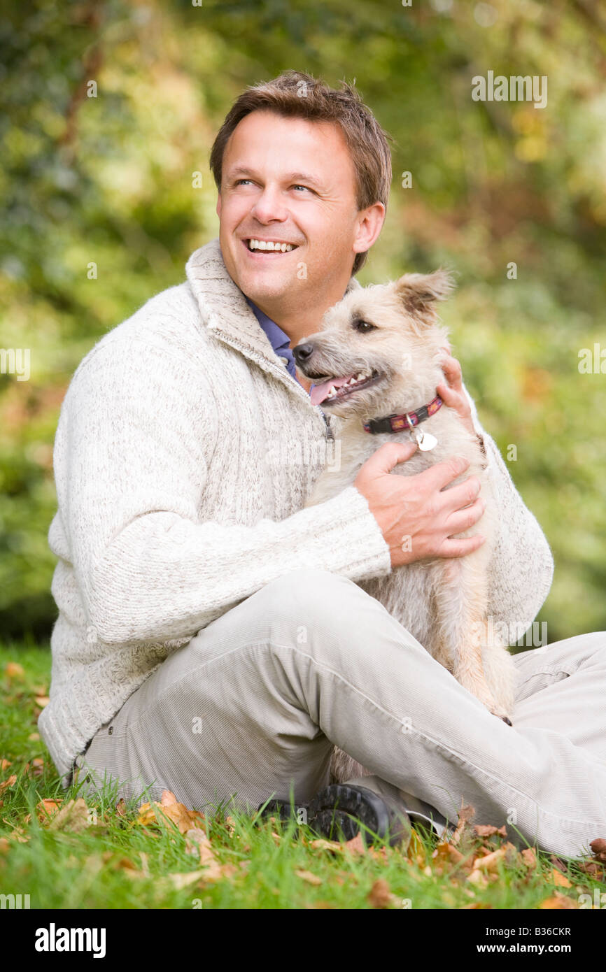 Lap dog man hi-res stock photography and images - Alamy