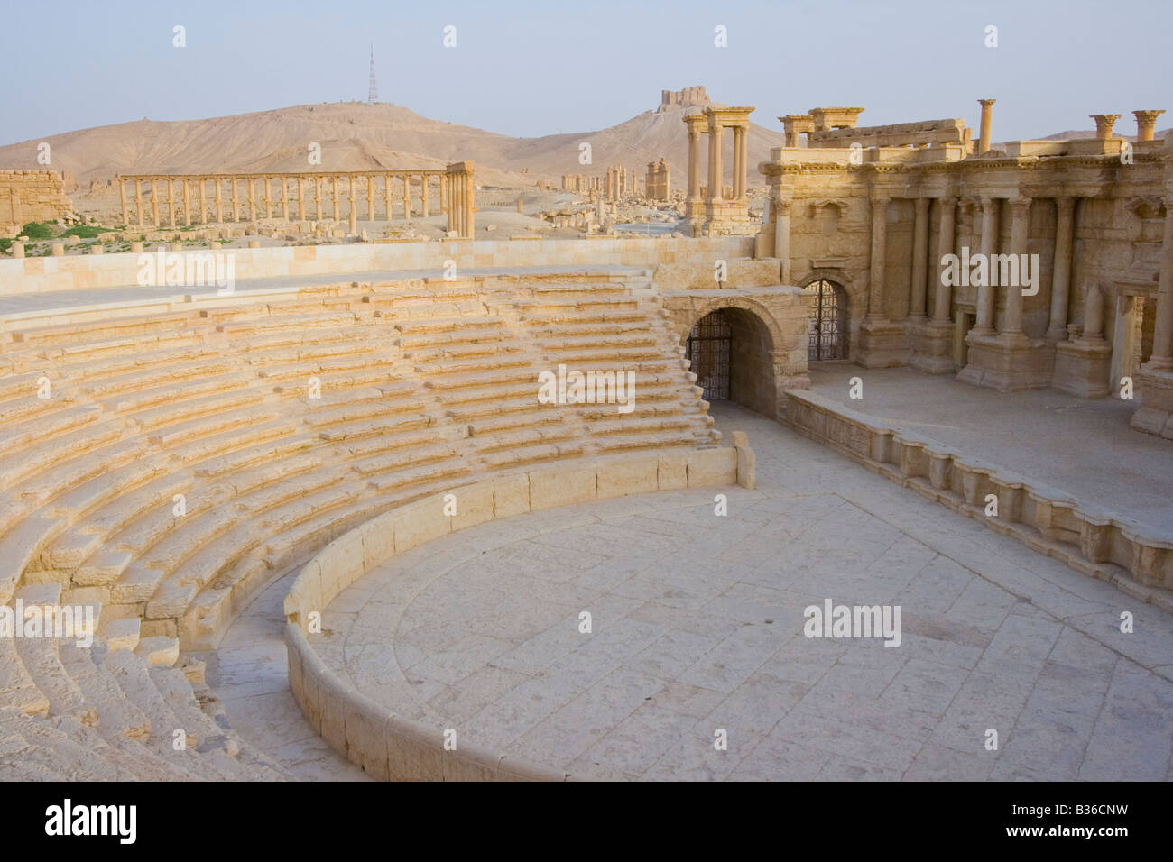 Theater in Roman Ruins of Palmyra Syria Stock Photo - Alamy