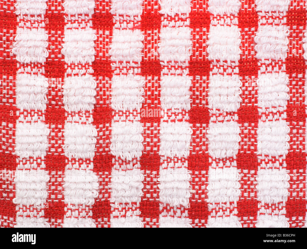 Red and white checkered pattern texture of table cloth for background ...