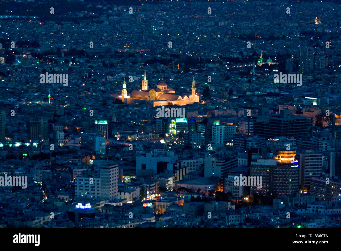Damascus skyline night hi-res stock photography and images - Alamy