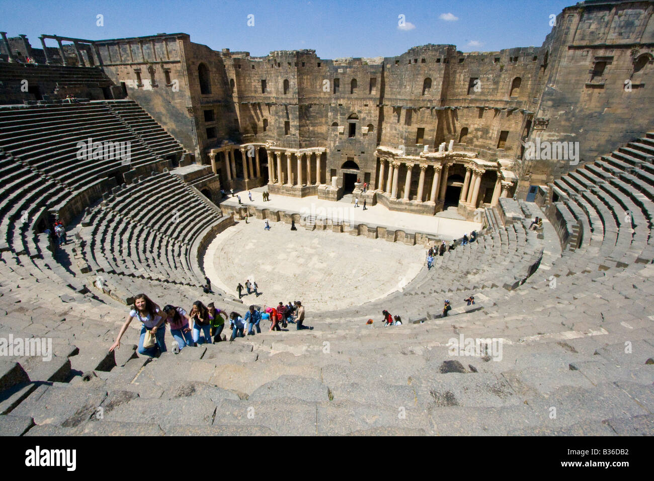 Roman Theater in Bosra Syria Stock Photo - Alamy
