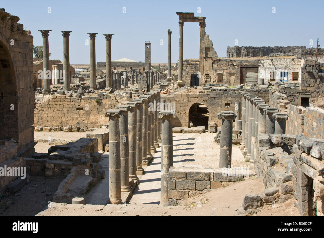 Ancient Roman Ruins of Bosra in Syria Stock Photo - Alamy
