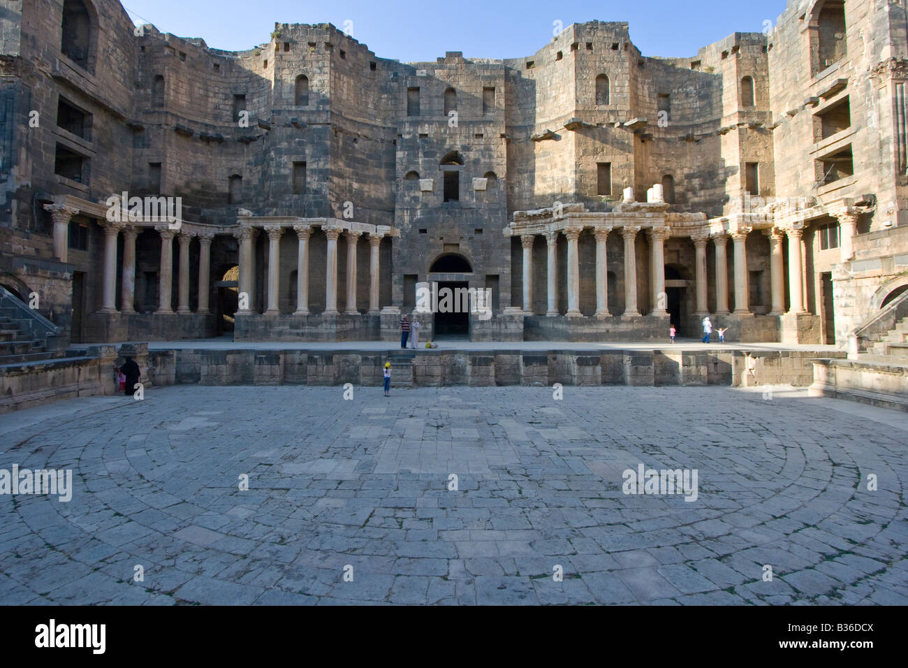 Theatre Stage at the Roman Ruins of Bosra in Syria Stock Photo - Alamy