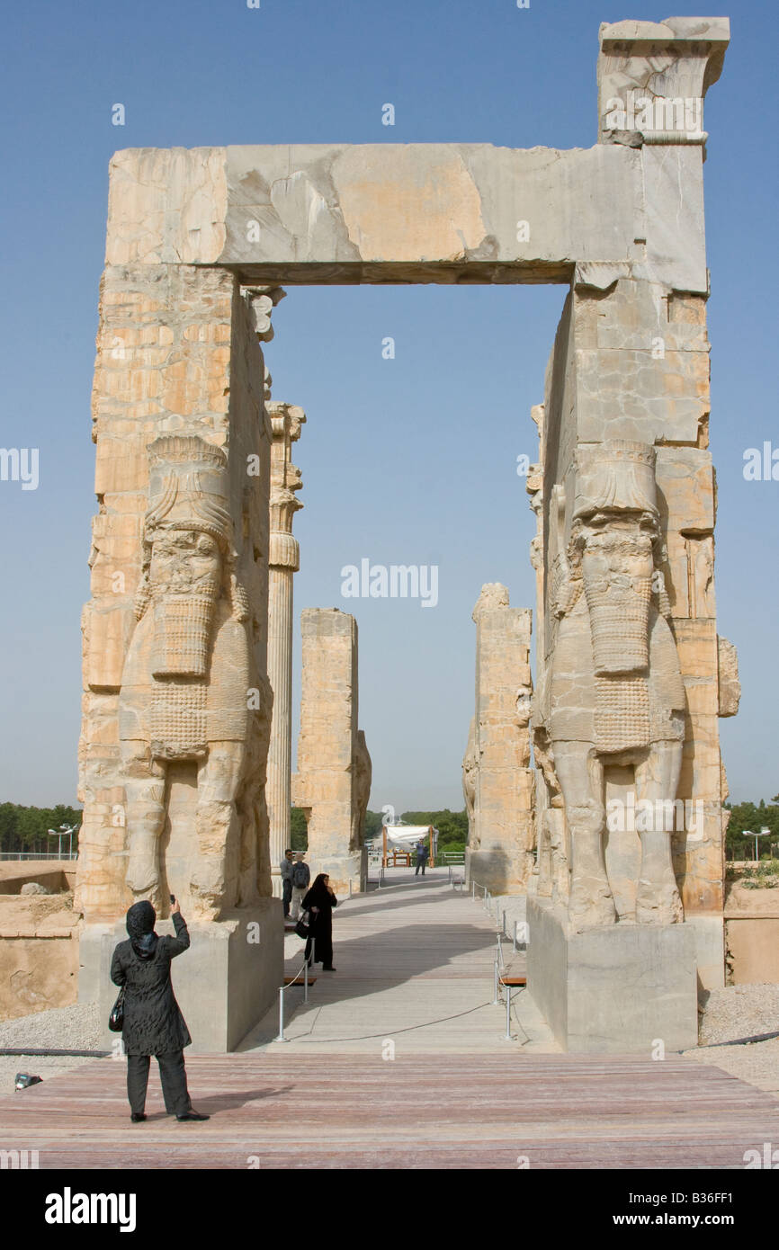 Gate of All Nations at Persepolis in Iran Stock Photo - Alamy