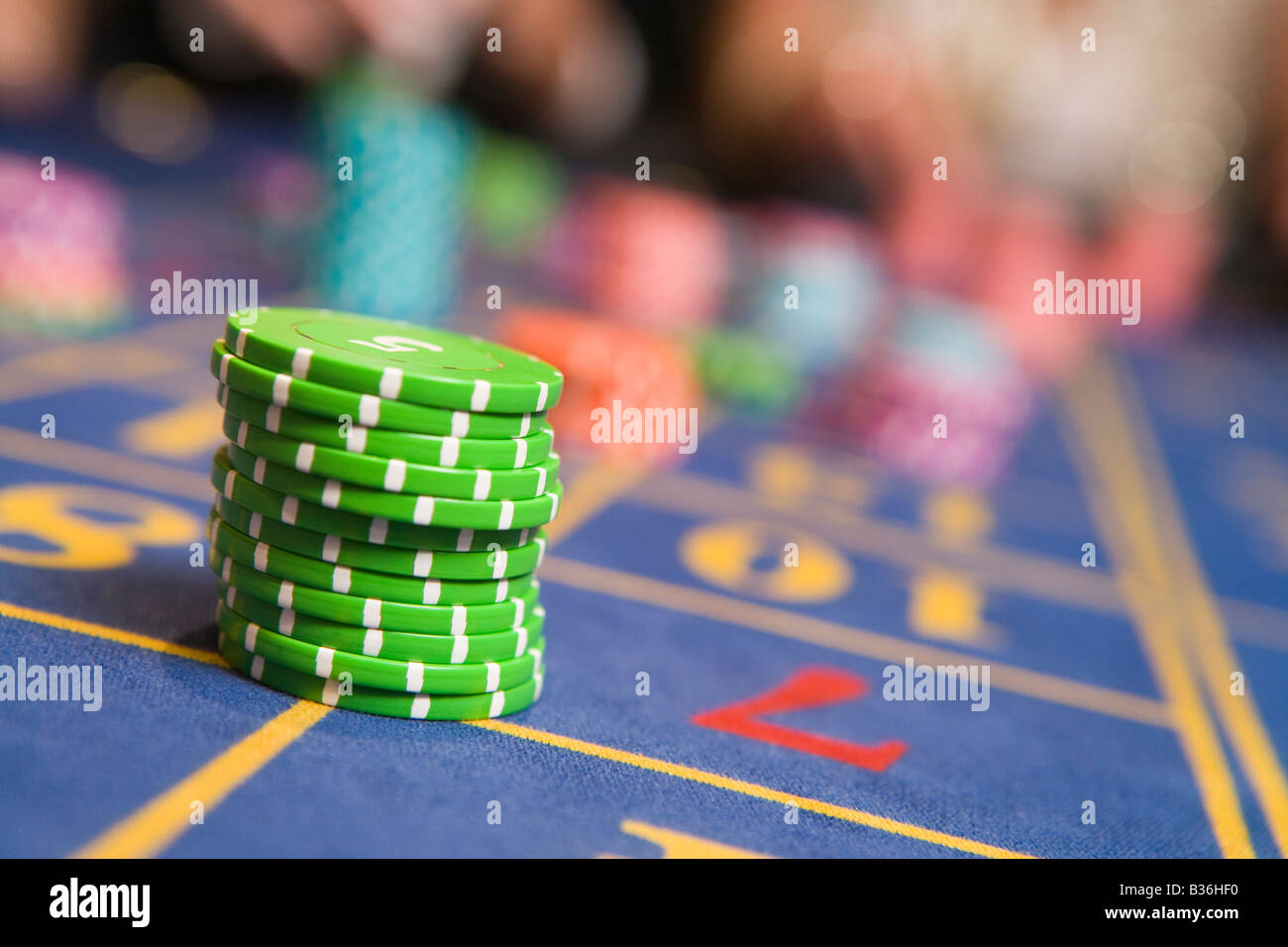 Roulette chips hi-res stock photography and images - Alamy