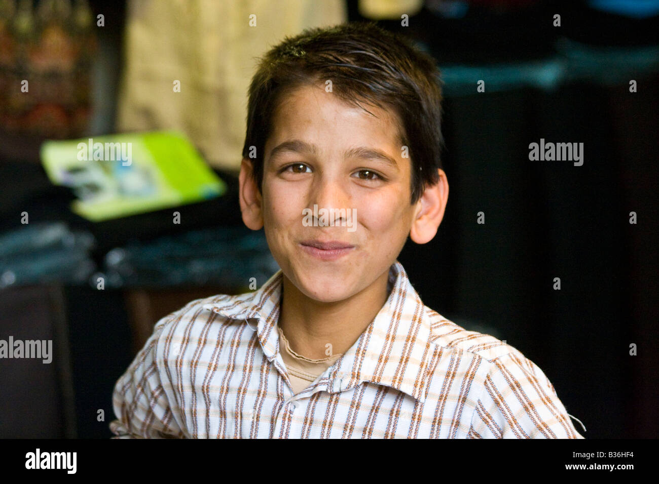 Iranian Boy Working in Regents Bazaar in Kerman Iran Stock Photo - Alamy