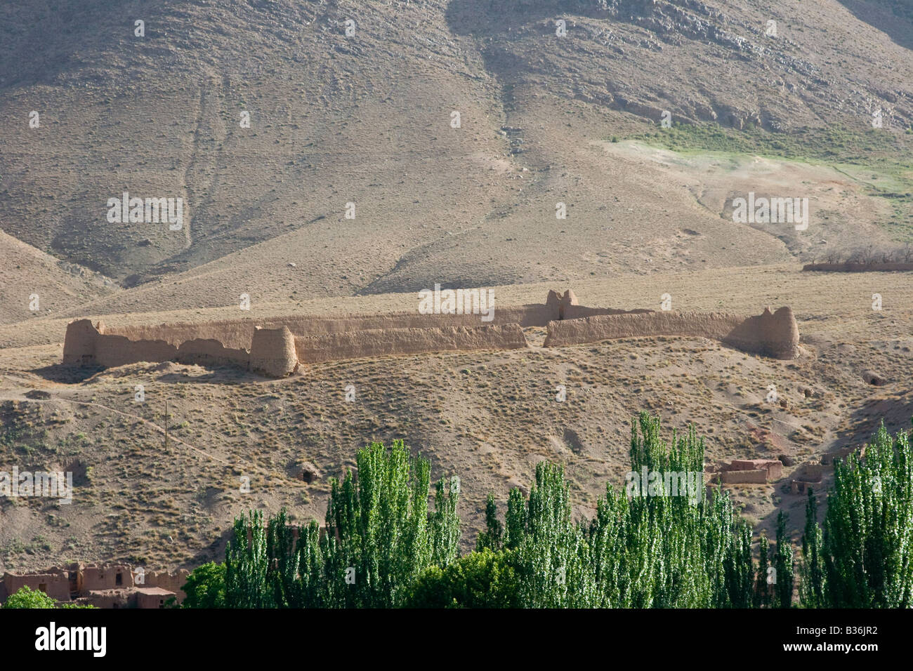 Fort at the Base of the Mountains in Abyaneh Iran Stock Photo - Alamy