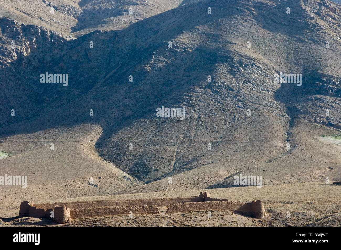 Fort at the Base of the Mountains in Abyaneh Iran Stock Photo - Alamy