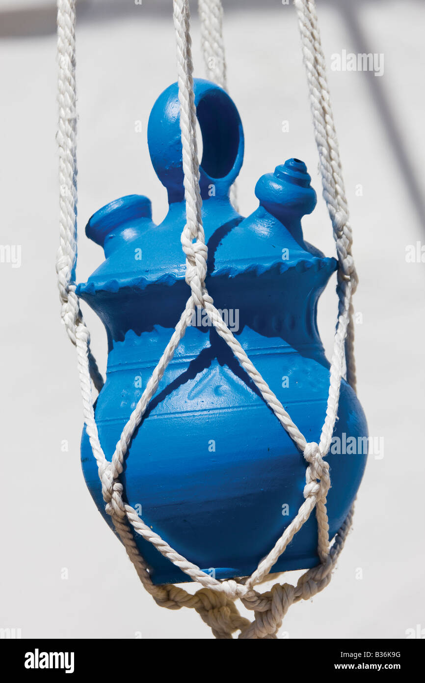 Botijo Typical Spanish earthenware water jug with spout and handle ...