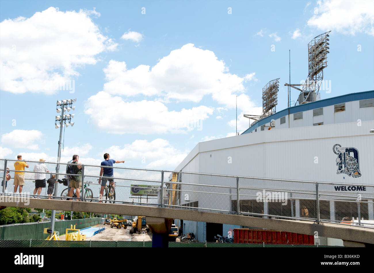 Detroit s Tiger Stadium being torn down on Monday July 14 2008 Stock ...