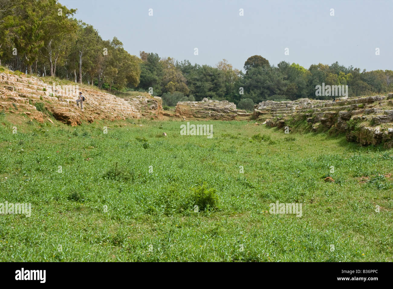 Stadium Seating Remains at the Phoenician Ruins of Amrit near Tartus ...