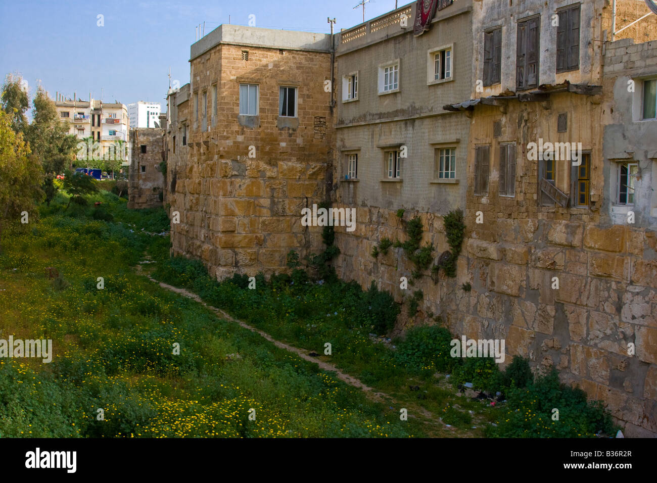 Outter Walls of the Crusader Castle at Tortosa in Tartous Syria Stock ...