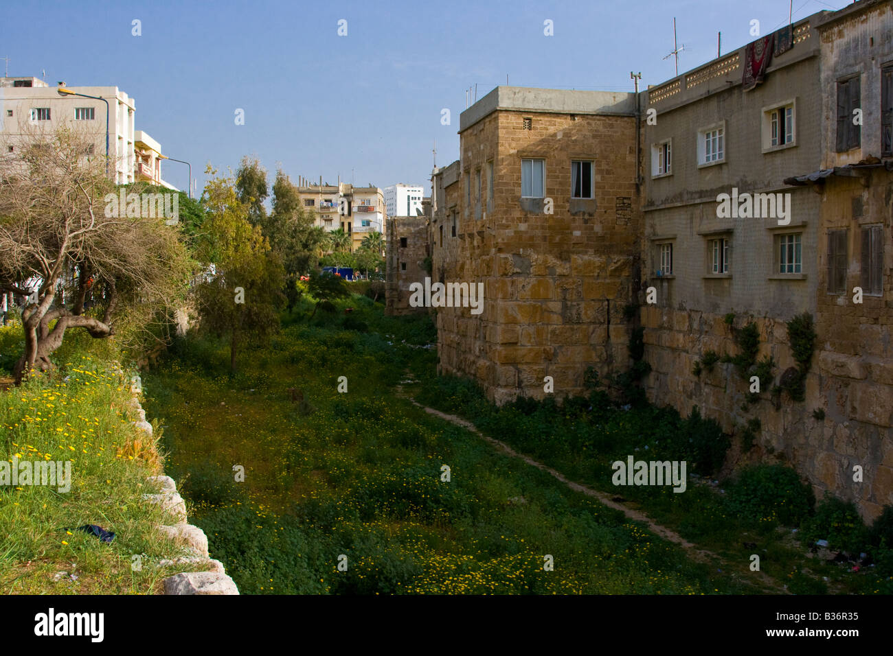 Outter Walls of the Crusader Castle at Tortosa in Tartous Syria Stock ...