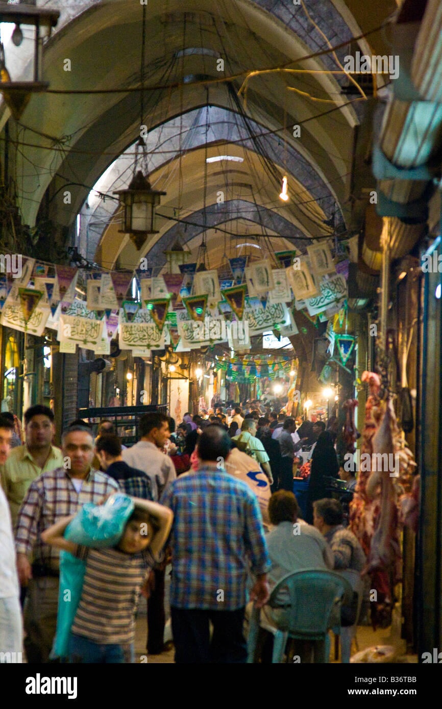 Inside the Aleppo Souk in the Old City in Aleppo Syria Stock Photo - Alamy