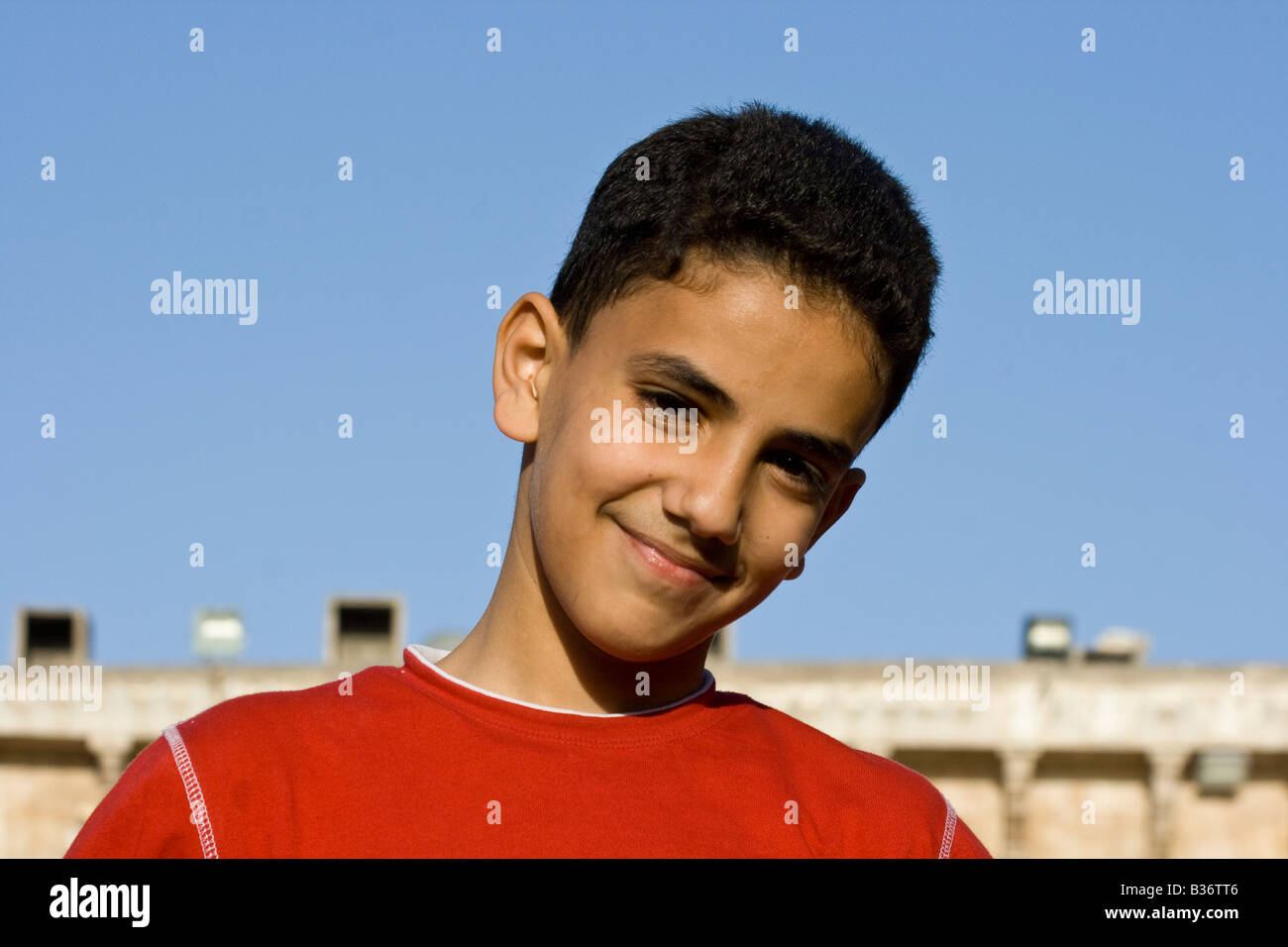 Portrait of a Syrian Boy at the Umayyad Mosque in Aleppo Syria Stock ...
