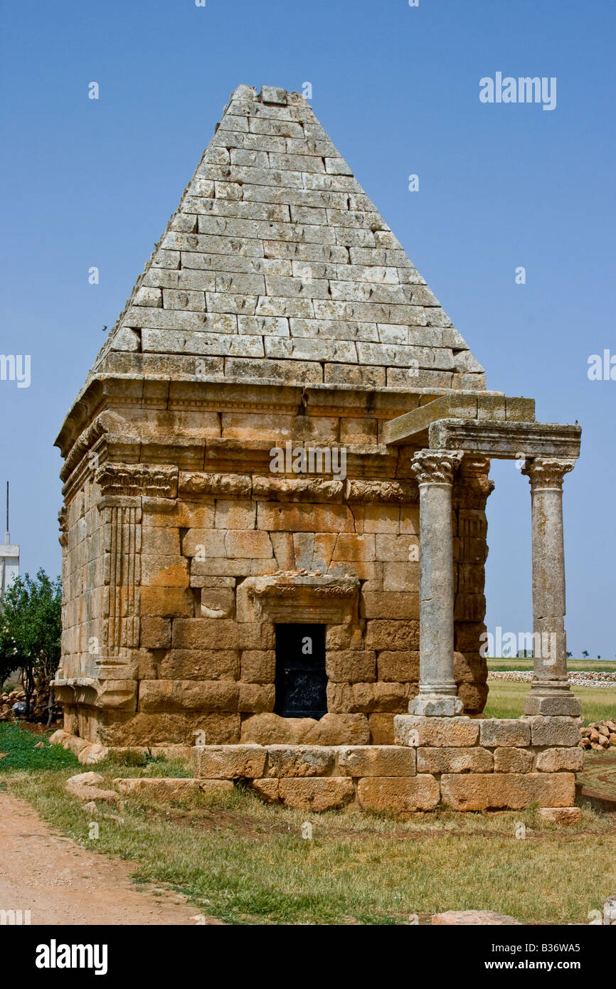 Pyramidal Tomb in Dana One of the Roman Dead Cities in Syria Stock ...