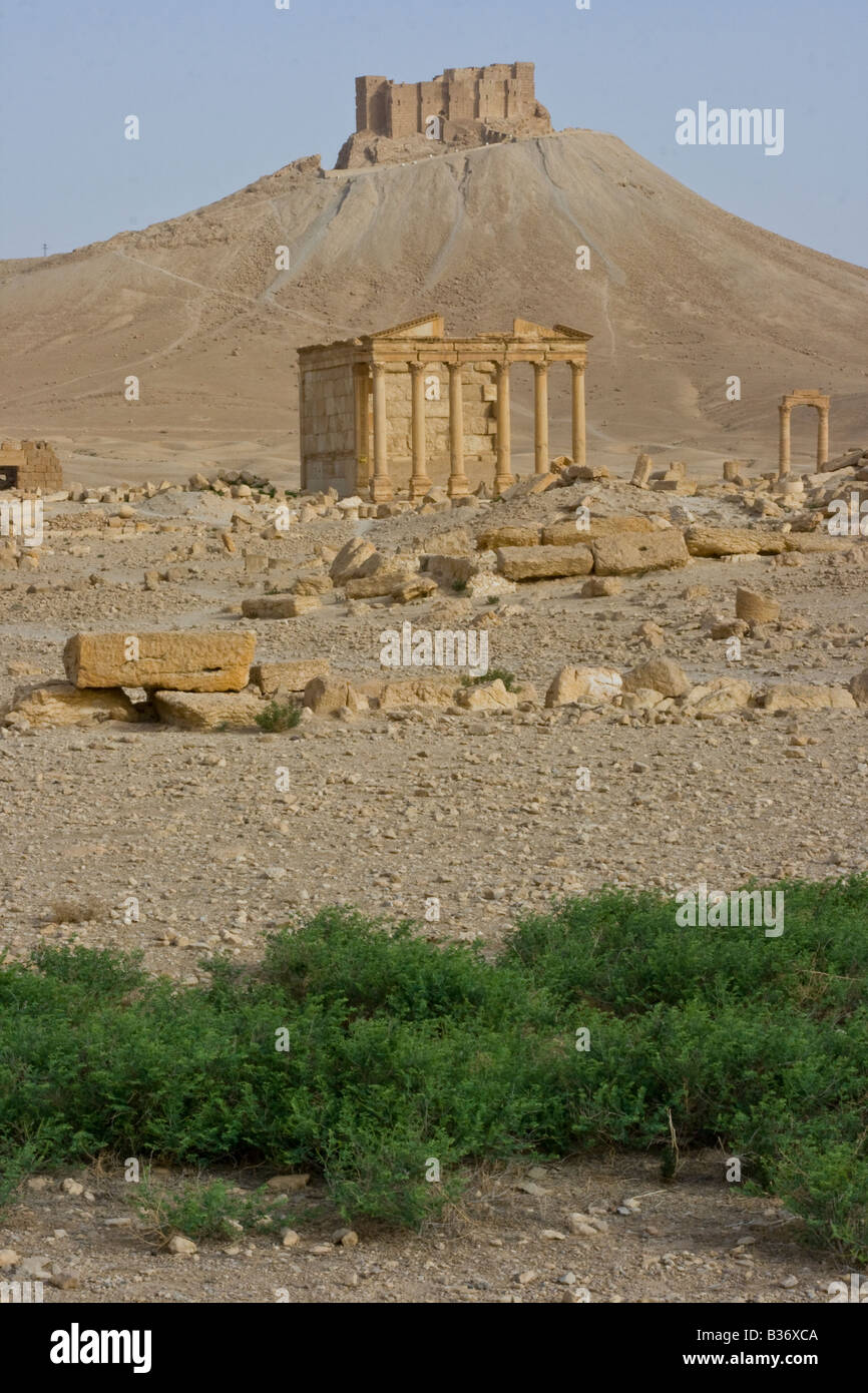 Ancient Roman Funerary Temple and Arab Castle Qalaat Ibn Maan in ...
