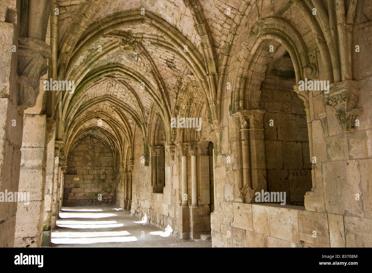 Vaulted Corridor inside Crak Des Chevaliers or Al Hosn Crusader Castle in Syria Stock Photo - Alamy