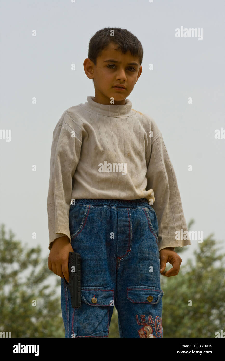 Muslim Syrian Boy with a Toy Gun Near Tartus Syria Stock Photo - Alamy