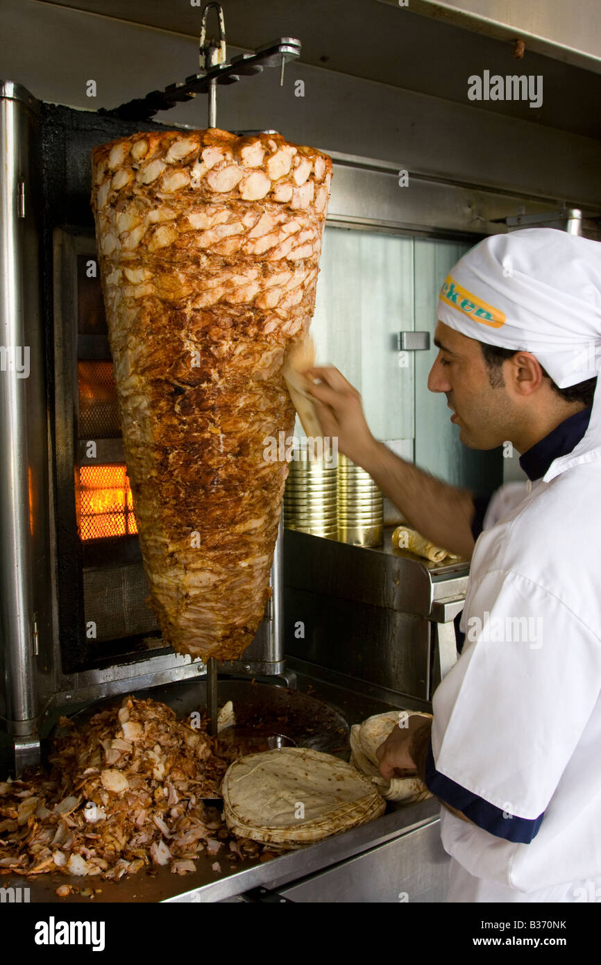 Chicken Shawarma in Tartous Syria Stock Photo - Alamy