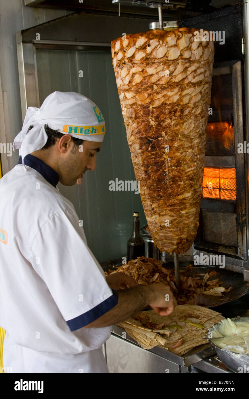 Chicken Shawarma in Tartous Syria Stock Photo - Alamy