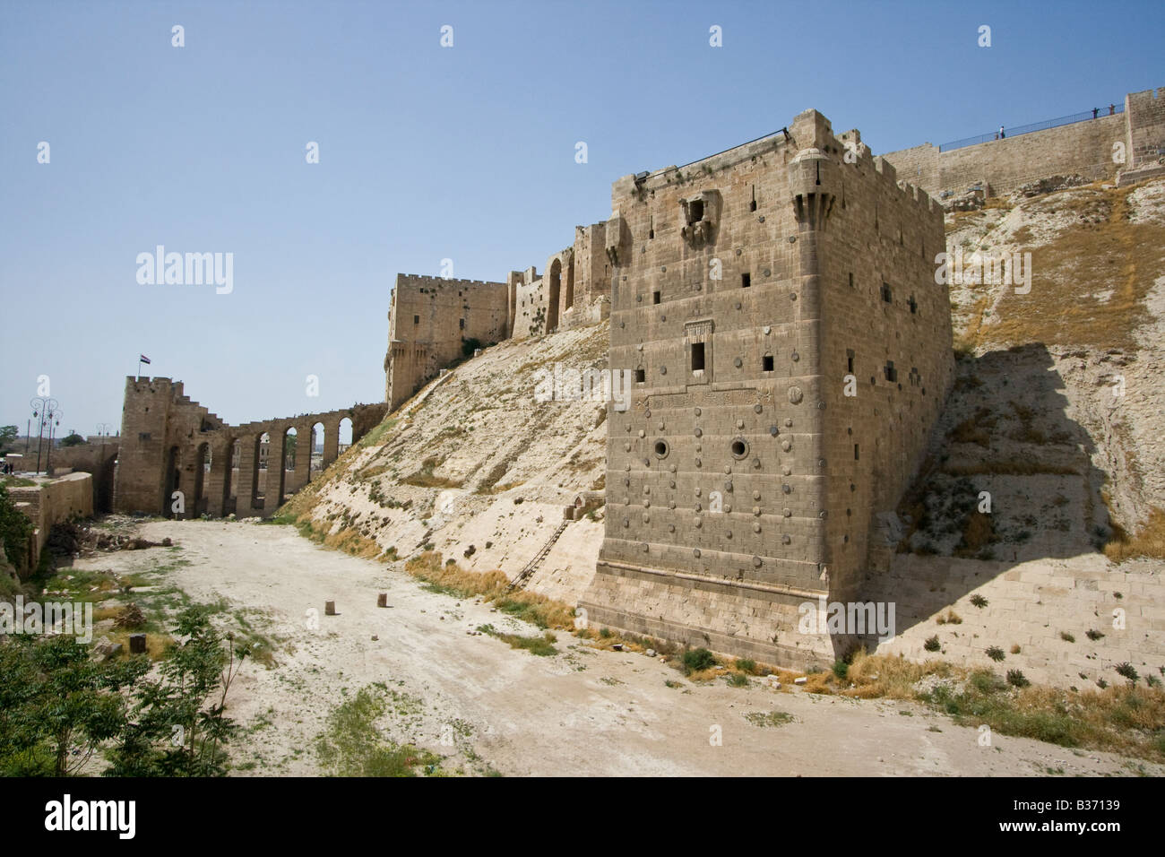 Tower at the Citadel in Aleppo Syria Stock Photo - Alamy