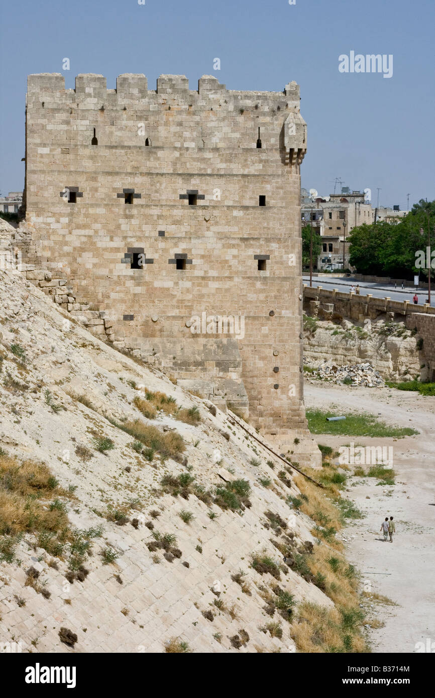 Tower at the Citadel in Aleppo Syria Stock Photo - Alamy