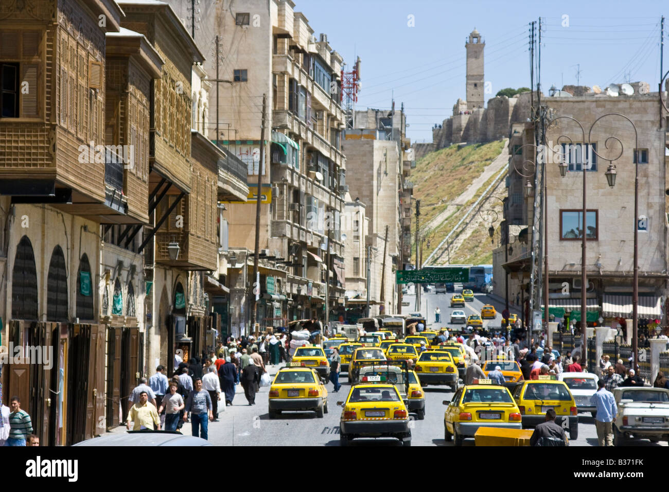 Street Scene and the Citadel in Aleppo Syria Stock Photo - Alamy