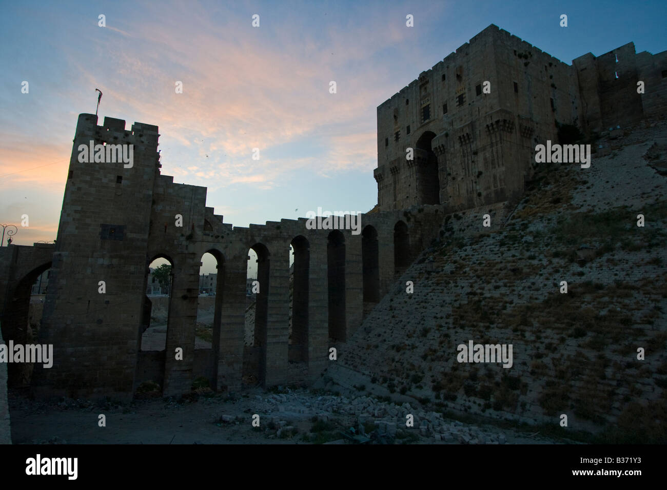 Aleppo citadel sunset hi-res stock photography and images - Alamy