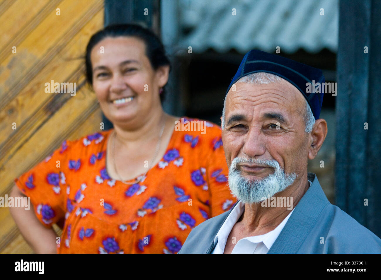 Old Married Uzbek Couple in Bukhara Uzbekistan Stock Photo - Alamy