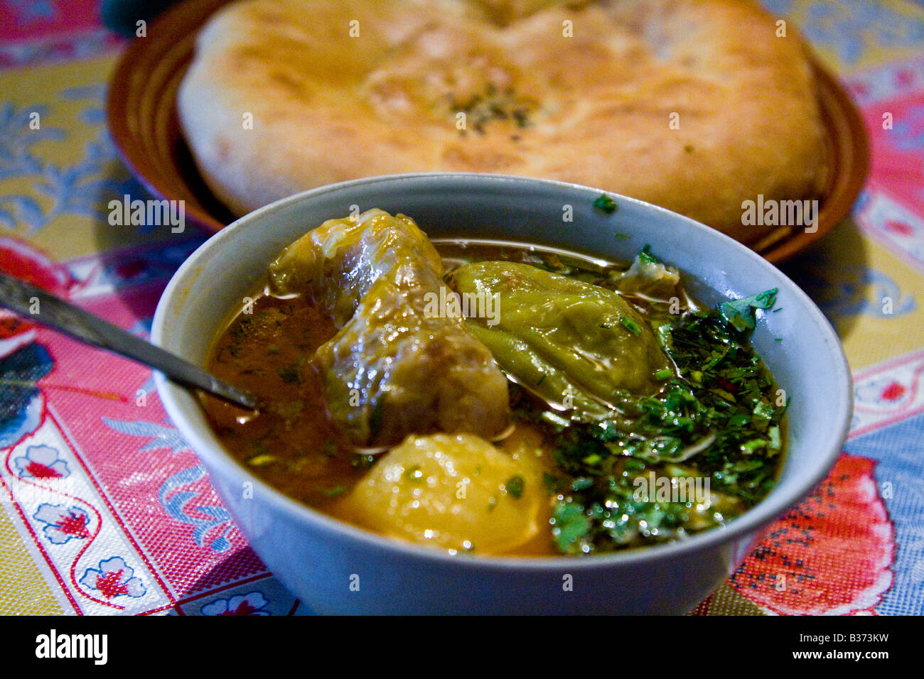 Stuffed Pepper Dolma at a Chaikhana in the Siab Market in Samarkand ...