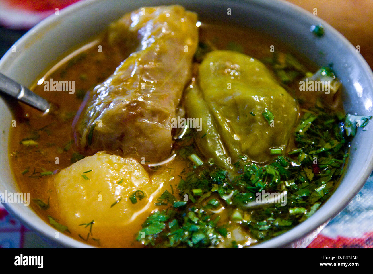 Stuffed Pepper Dolma at a Chaikhana in the Siab Market in Samarkand ...