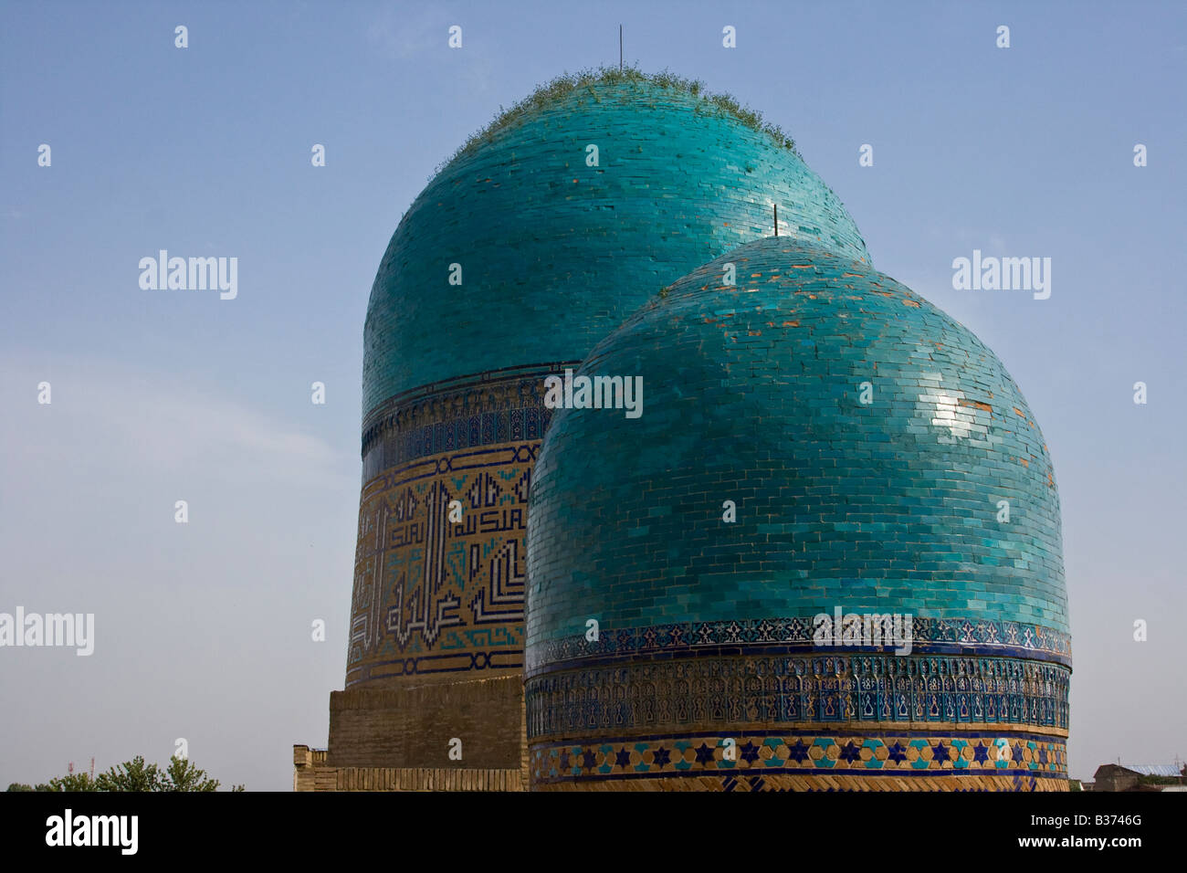 Domes at the Necropolis In Samarkan Uzbekistan Stock Photo - Alamy