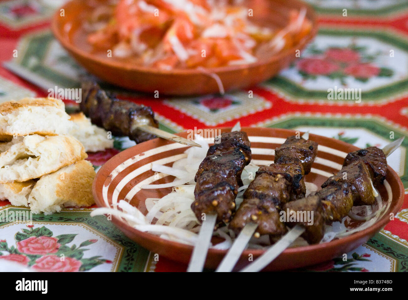 Lamb Shashlik or Shish Kebab at the Sunday Market in Urgut Uzbekistan ...