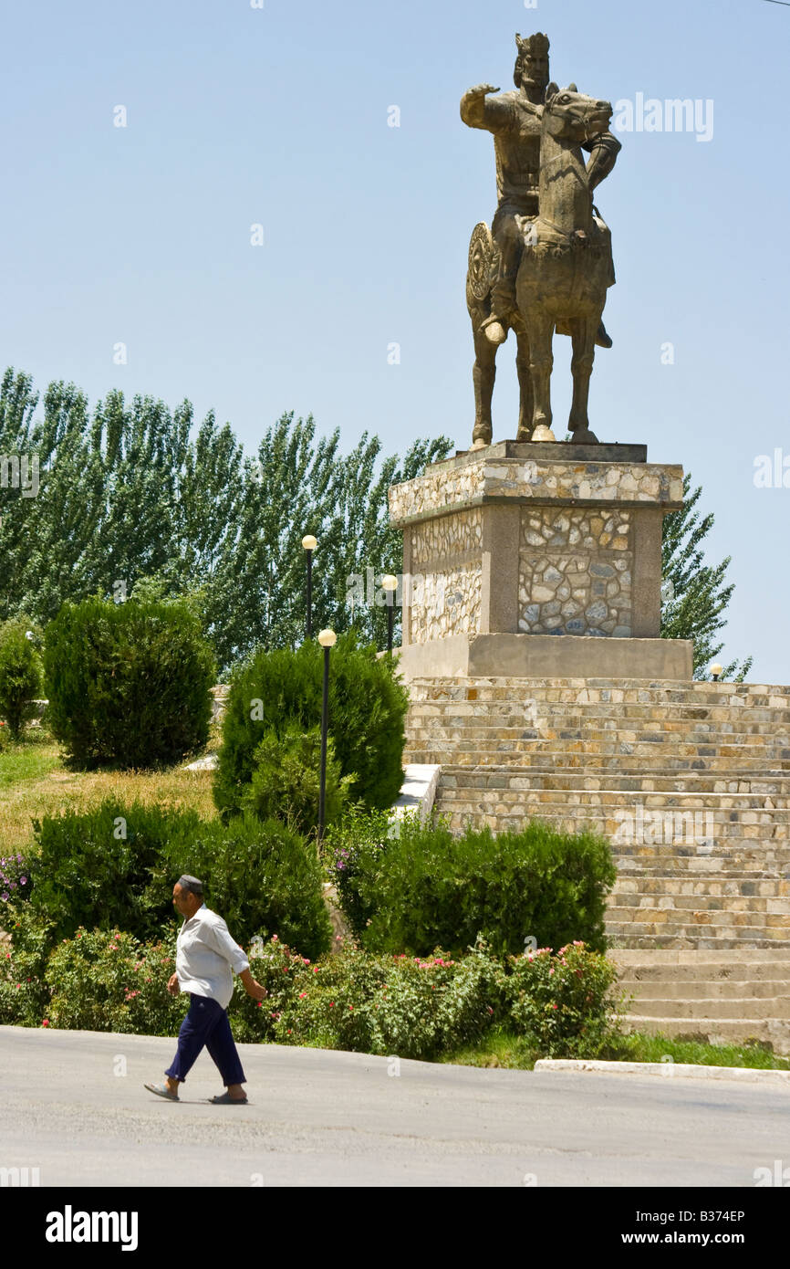 Statue of Last Sogdian Ruler King Devastich in Penjikent Tajikistan ...