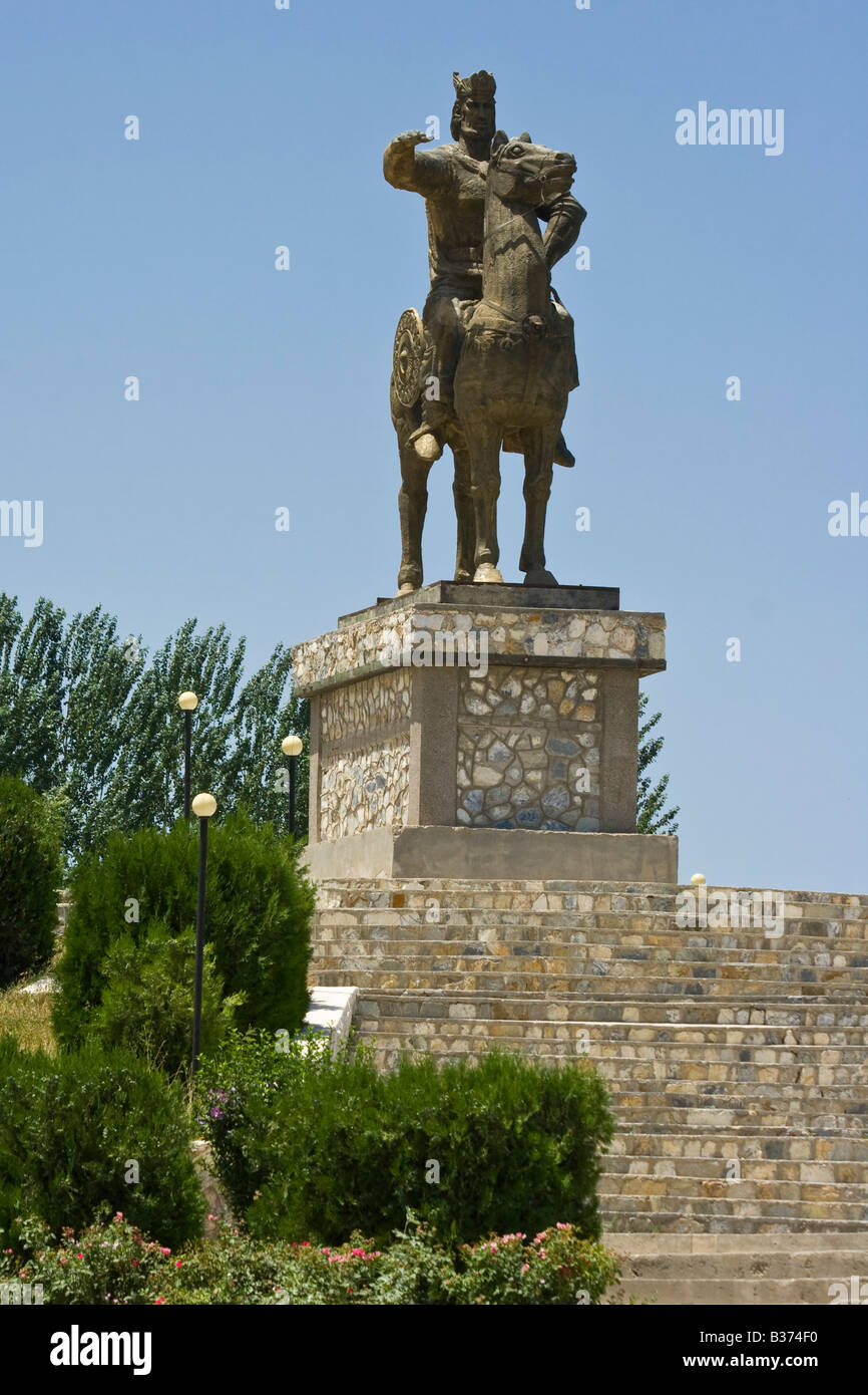 Statue of Last Sogdian Ruler King Devastich in Penjikent Tajikistan ...