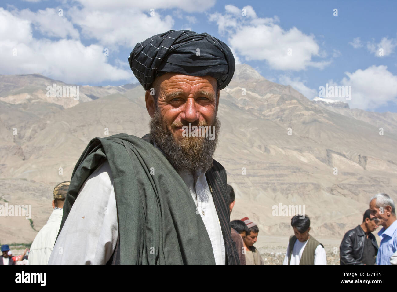 Afghan Man at the Tajikistan Afghanistan Border Crossing Market Near ...