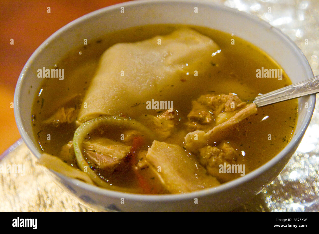 Kazak Style Beshbarmak in a Restaurant in Naryn Kyrgystan Stock Photo ...