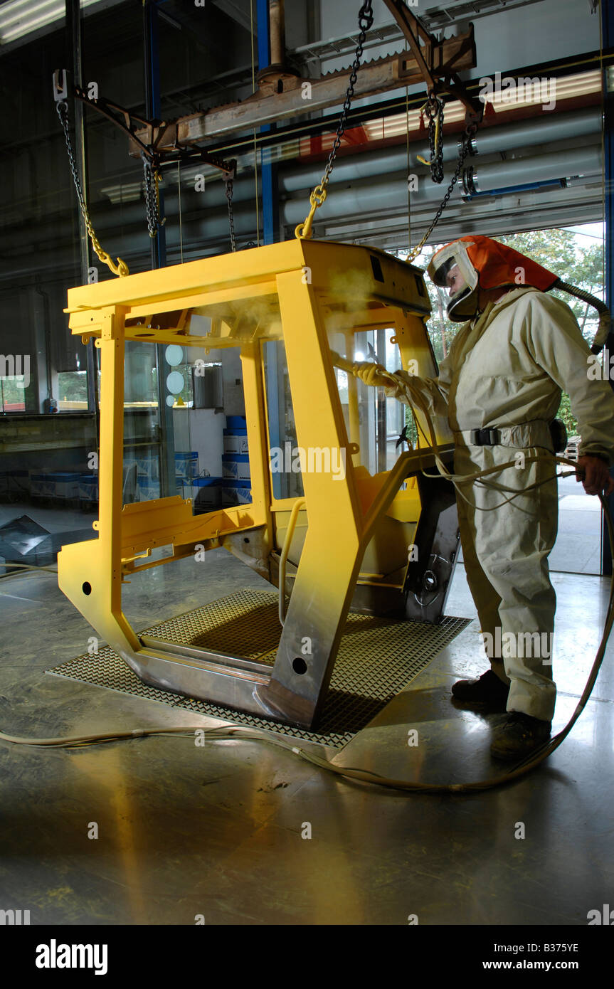 Powder coating of metal surfaces Stock Photo - Alamy