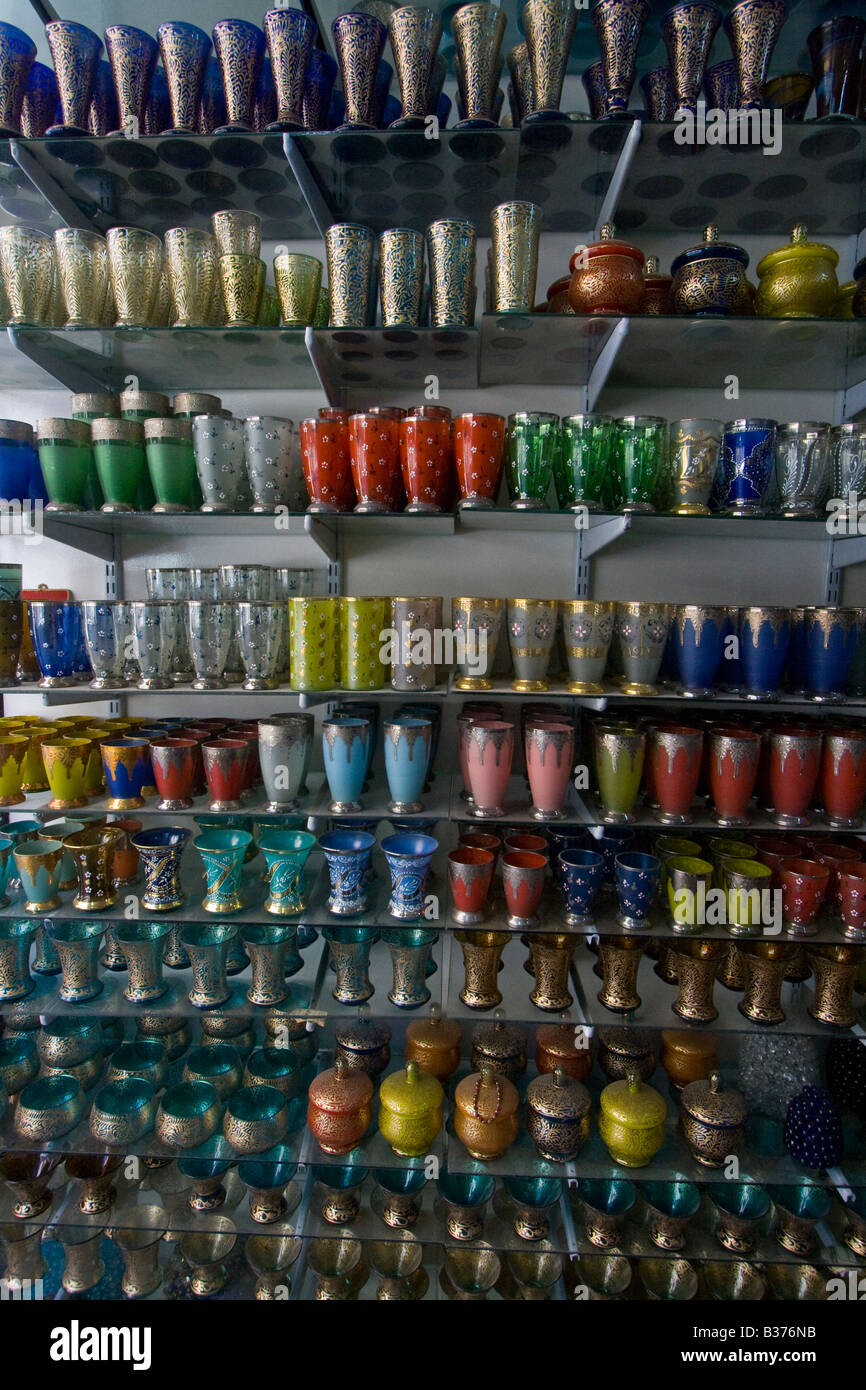 Syrian Handmade Glassware in a Shop in the Old City in Damascas Syria ...