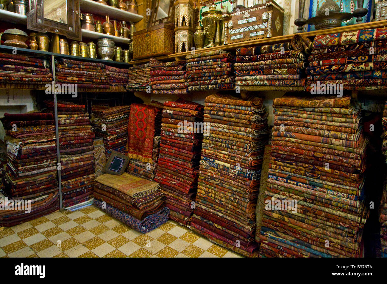Inside George Daboub Antique Shop in the Old City in Damascas Syria ...
