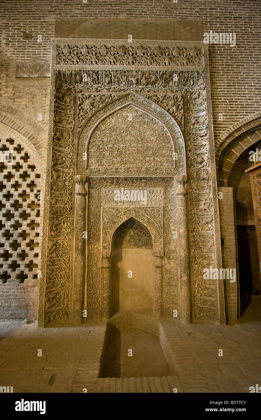 Oljeitu Mihrab at the Jameh Masjid in Esfahan Iran Stock Photo - Alamy