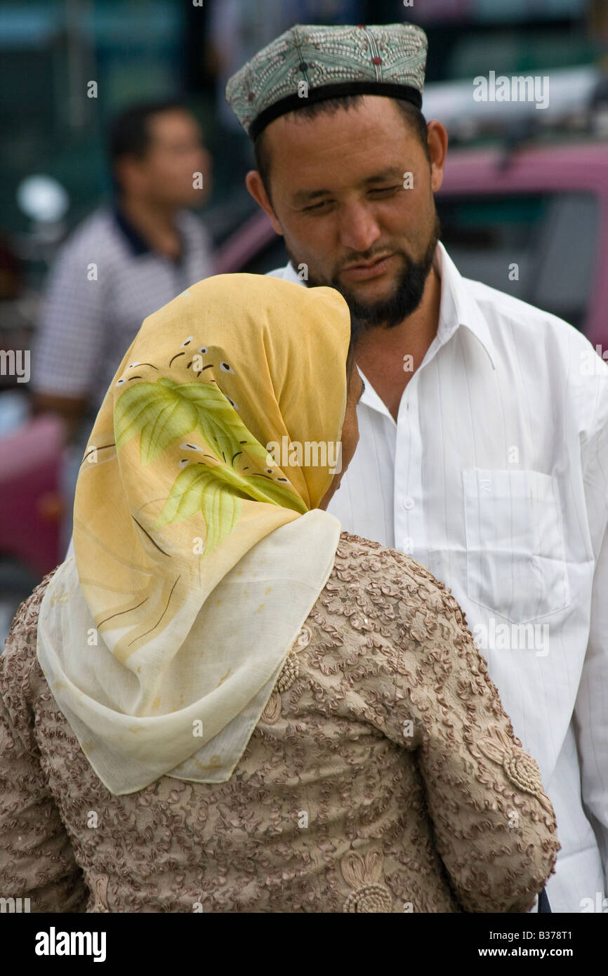 Uyghur People in Kashgar in Xinjiang Province China Stock Photo - Alamy