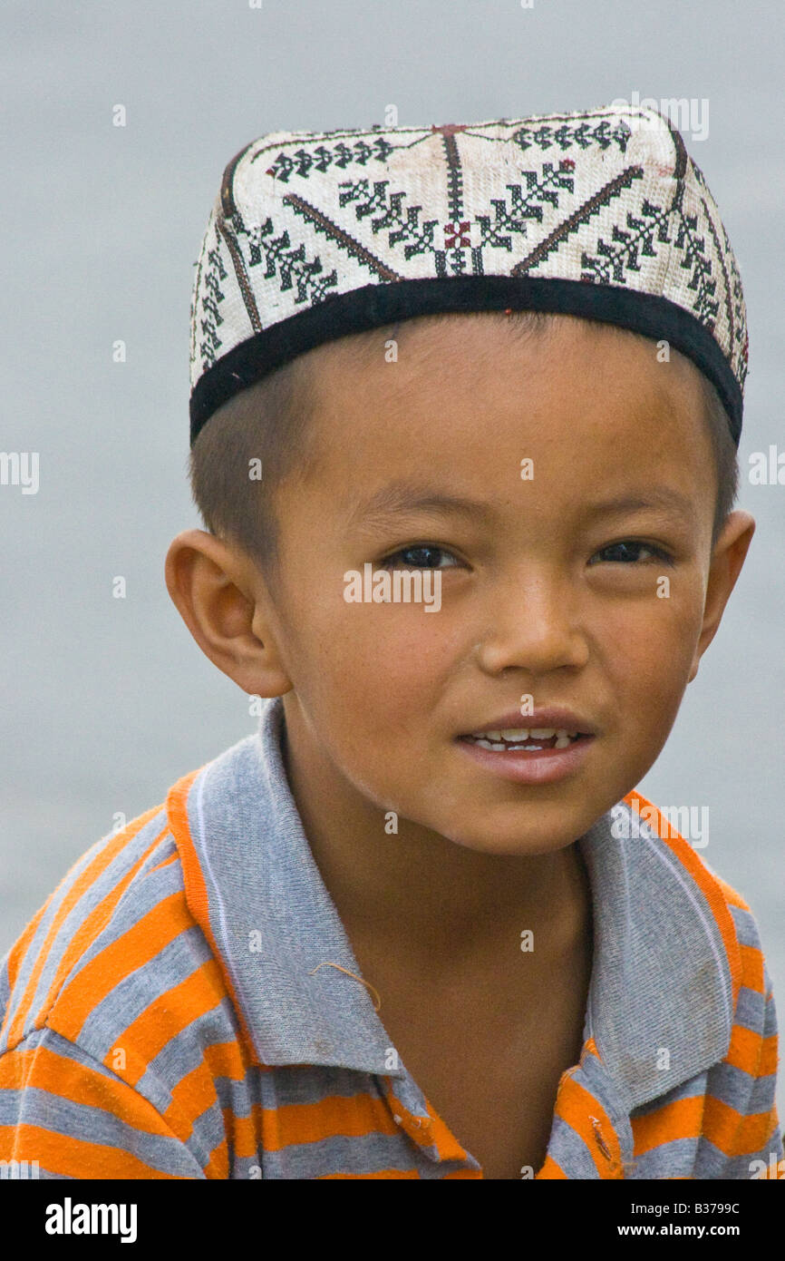Uyghur Boy in Kashgar in Xinjiang Province China Stock Photo - Alamy