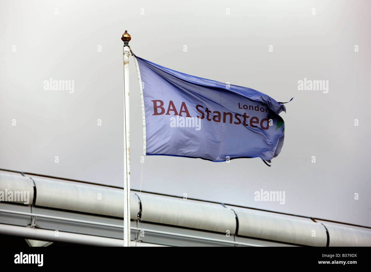 BAA Stansted flag at London Stansted Airport in Essex UK operated by ...