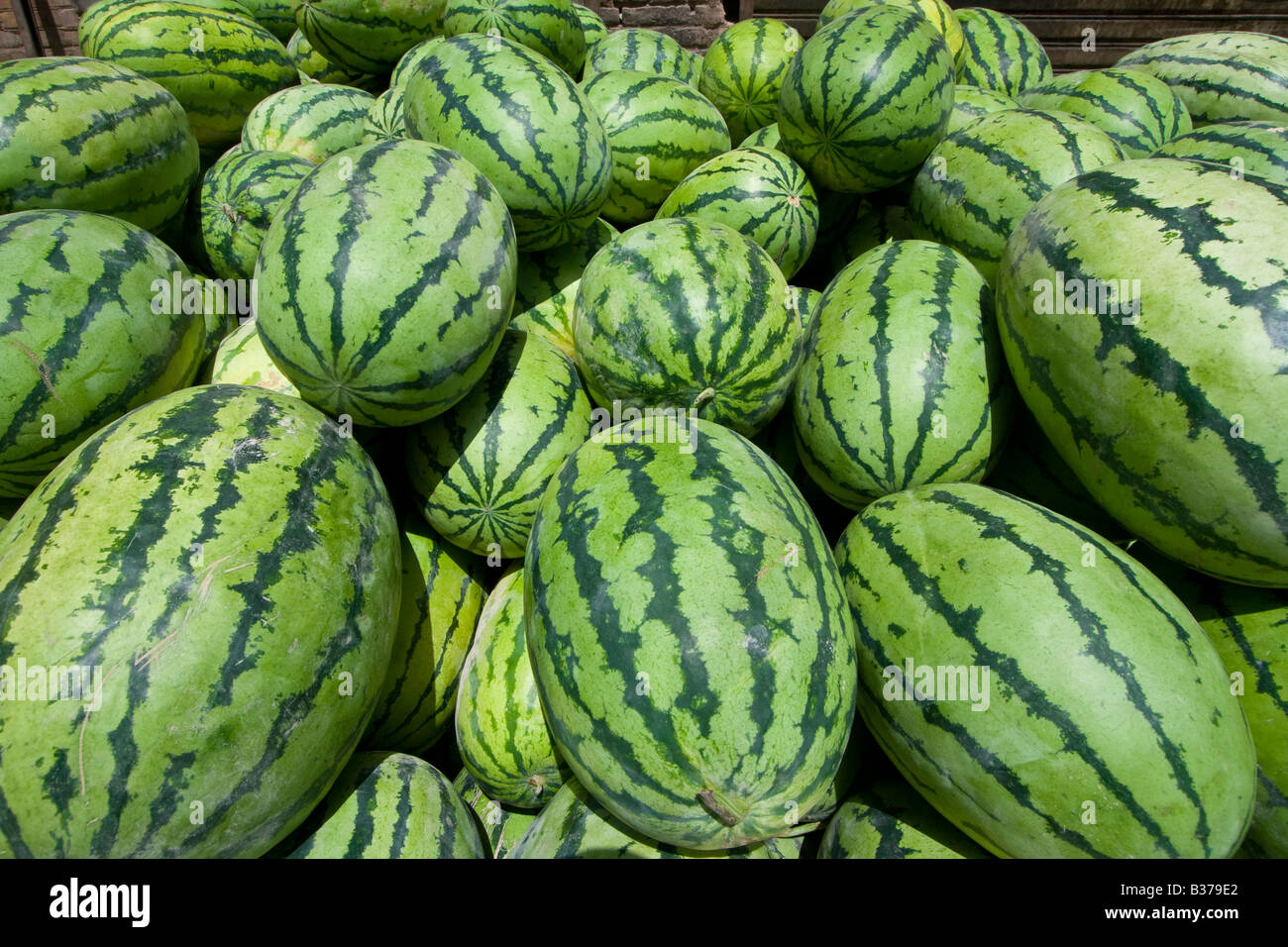 Watermelons in Kashgar in Xinjiang Province in China Stock Photo - Alamy