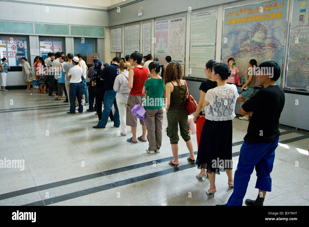 Long Distance Bus Station in Kashgar China Stock Photo - Alamy