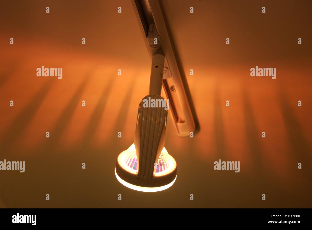 Halogen light and colourful fan pattern on ceiling Stock Photo - Alamy