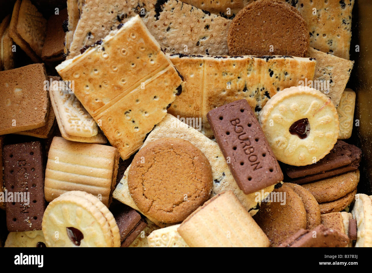 Selection of Assorted Biscuits Stock Photo - Alamy