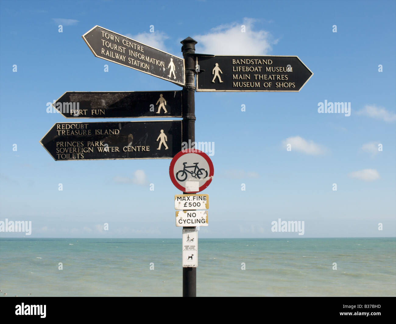 Signpost to local attractions Stock Photo - Alamy